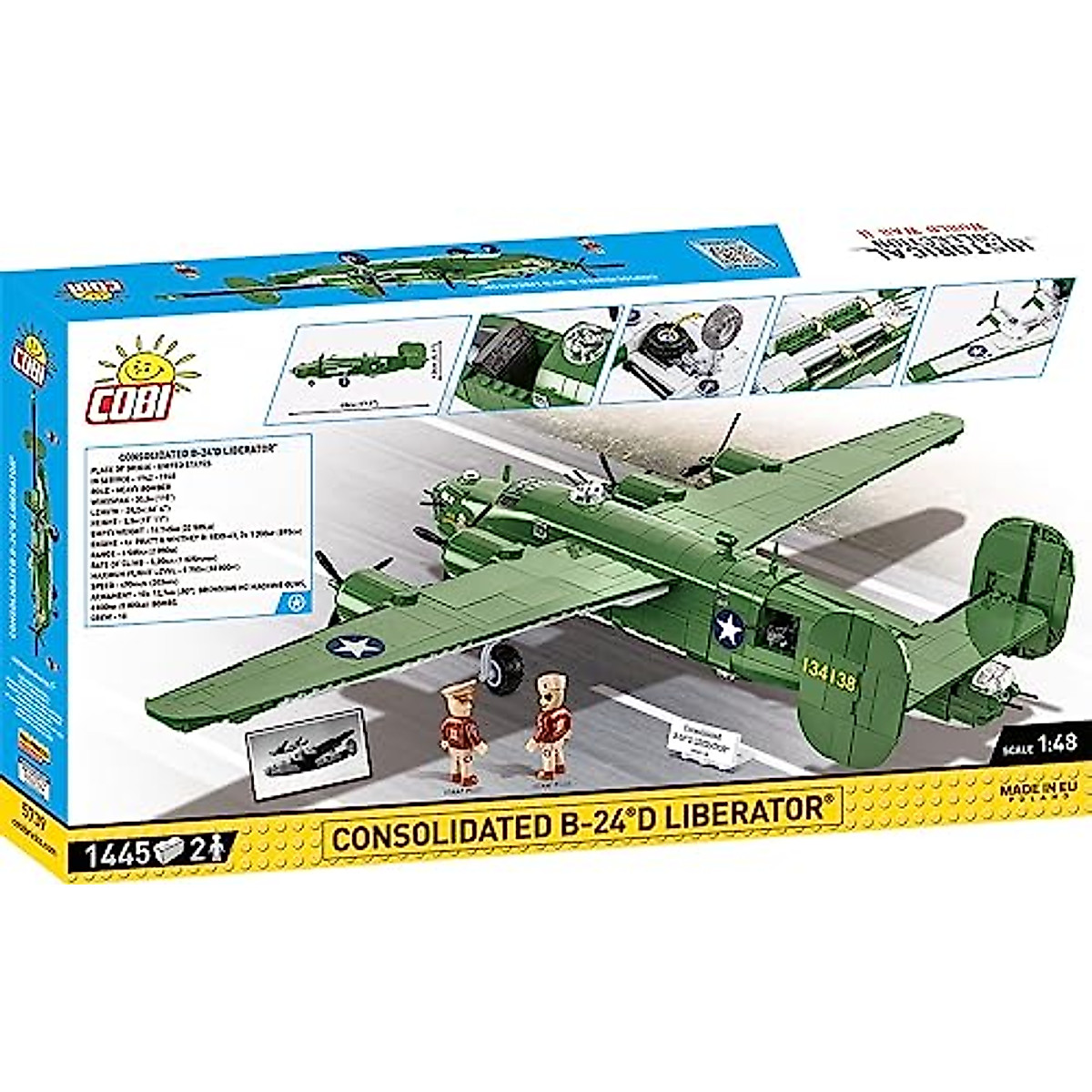 COBI Historical Collection WWII Consolidated B-24®D LIBERATOR® Plane Army Green, Large