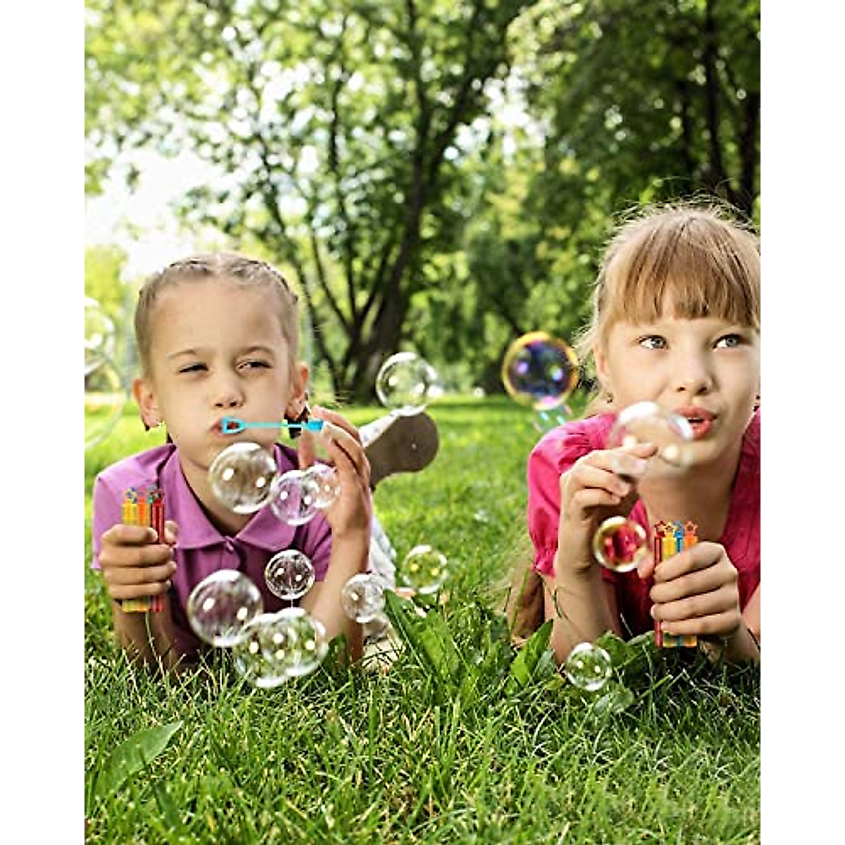 TOY Life 32 Bubble Party Favors for Kids 4-8 Bubble Maker Kids Goodie Bags Stuffer Bulk Prizes Assortment for Kids Bubbles Wand Wedding Fiesta Birthday Bulk Easter Basket Stuffers for Kids