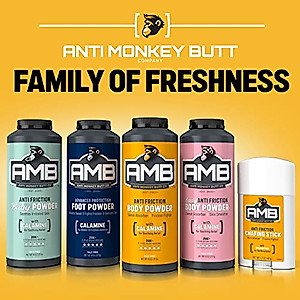 Anti Monkey Butt, Lady's Body Powder with Calamine, Prevents Chafing and Absorbs Sweat, Talc Free, 8 oz