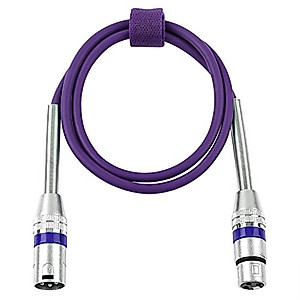 Disino 6 Pack Multi-Color XLR Patch Cables, 3-Pin Balanced XLR Male to Female Microphone Cable Mic Cords - 3.3 feet/1 Meter