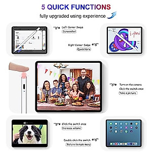 Pencil 1st Generation for iPad (USB-C 10 Min Quick Charge), Professional Student Pencil for iPad with Palm Rejection & Tlit, Stylus Pen for iPad 6-10, Air 3-5, Mini 5-6, Pro 12.9" 3-6, 11" 1-4