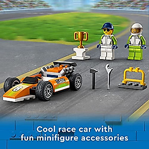 LEGO City Great Vehicles Race Car, 60322 F1 Style Toy for Preschool Kids 4 Plus Years Old, with Mechanic and Racing Driver Minifigures