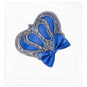 Lilax Baby Boy Newborn Crown Jewels Swaddle Receiving Blanket Royal Blue