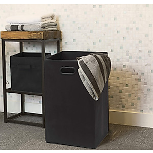 Simple Houseware Foldable Closet Laundry Hamper Basket, Black
