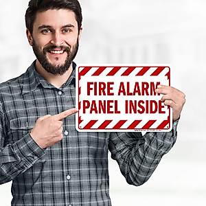 Fire Alarm Panel Inside Sign, 10x7 Inches, Rust Free .040 Aluminum, Fade Resistant, Made in USA by My Sign Center