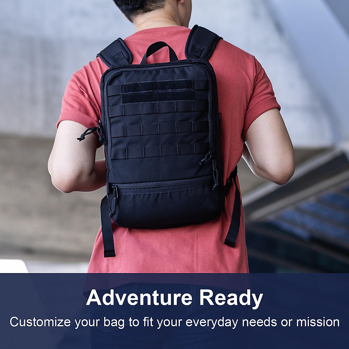 Cargo Works® 15" Laptop Backpack,Computer Bag for Women & Men, Resistant College School Bookbag, Slim Business Backpack- Black