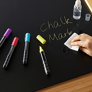 Amazon Basics Bullet/Chisel Reversible Tip Chalk Markers, Bright Colors, Bold Point