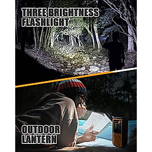 2023 Newest Emergency Radio, 4000mAh Power Bank Solar Hand Crank Radio, AM/FM/WB/NOAA and Alert Portable Weather Radio, Multifunctional SOS Alarm Survival Radio with Flashlight for Outdoor Home