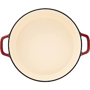 Cuisinart Chef's Classic Enameled Cast Iron 7-Quart Round Covered Casserole, Cardinal Red