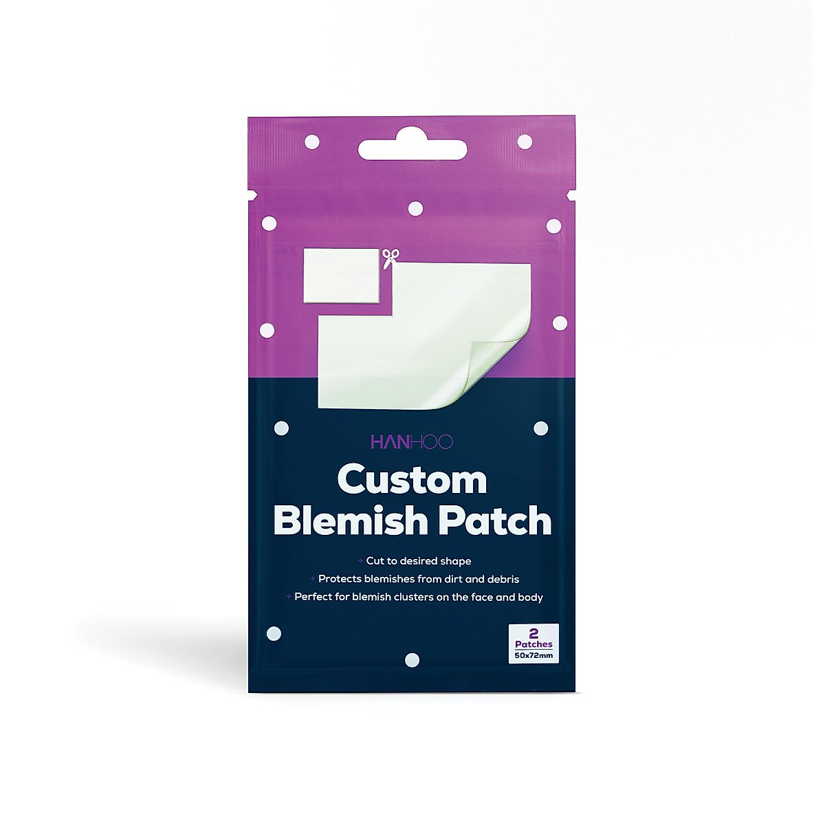 Hanhoo Custom Blemish Patch | Large Hydrocolloid Patches | for Face and Body Acne and Blemish Clusters | Customizable Pimple Patch Sheets | Cruelty-Free & Vegan | 2 Patch Sheet Count