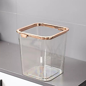 ULTECHNOVO Transparent Trash Can Office Waste Basket Desk Garbage Can Office Trash Can Waste Container Waste Paper Basket Plastic Wastebasket Bathroom Trash Can Dorm Trash Can Trash Bin