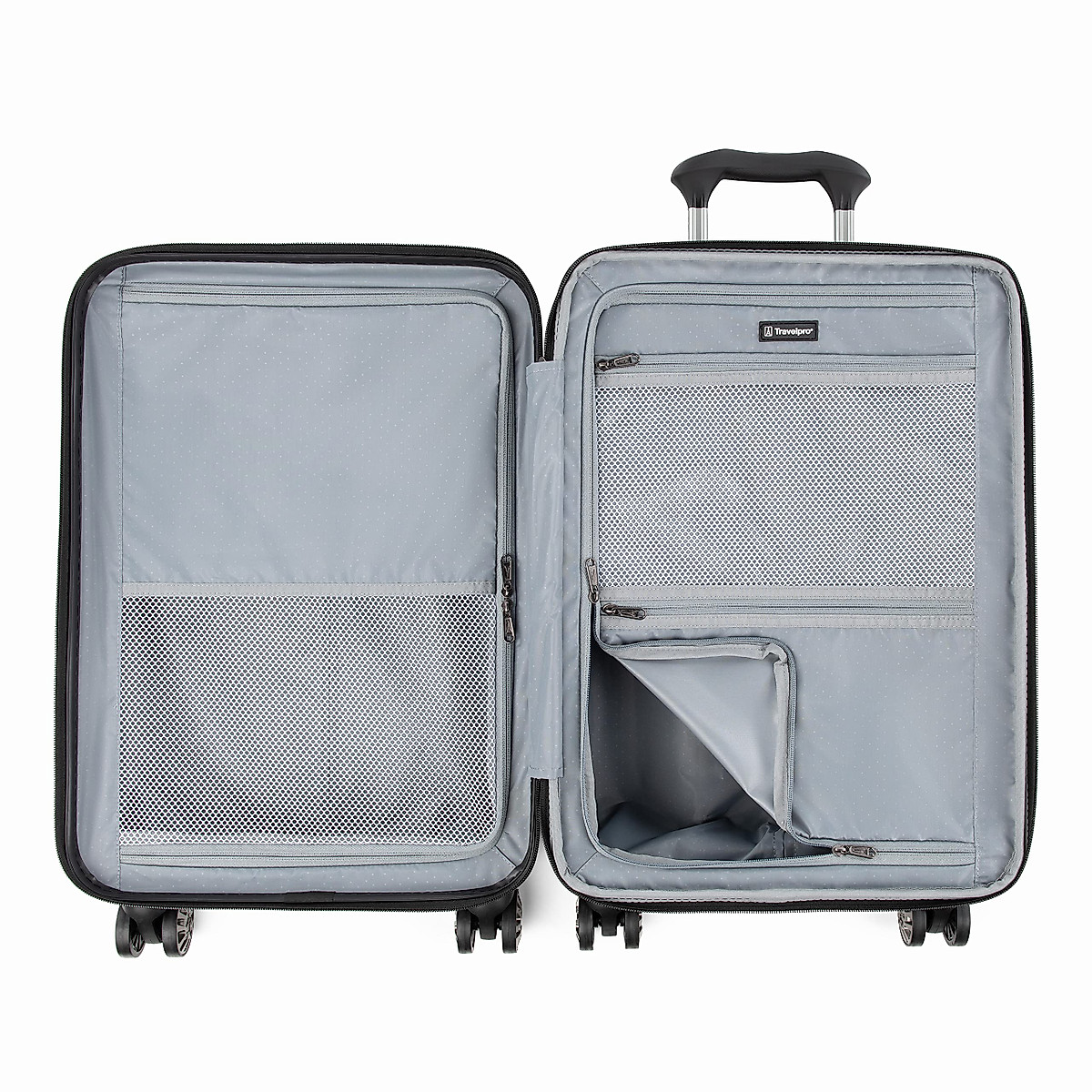 Travelpro Roundtrip Hardside Expandable Luggage, TSA Lock, 8 Spinner Wheels, Hard Shell Polycarbonate Suitcase, White, 2-Piece Set (21/25)