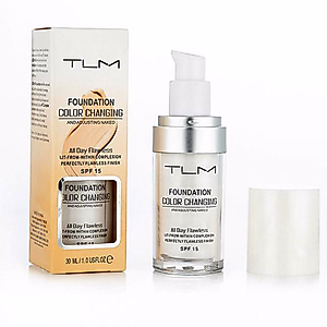 30ml TLM Flawless Color Changing Liquid Foundation Makeup Change To Your Skin Tone By Just Blending