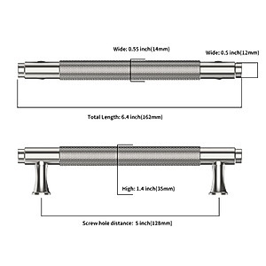 Asidrama 10 Pack 5 Inch(128mm) Brushed Satin Nickel Kitchen Cabinet Pulls, Cabinet Pulls Kitchen Cabinet Hardware for Cupboard Drawer Pulls