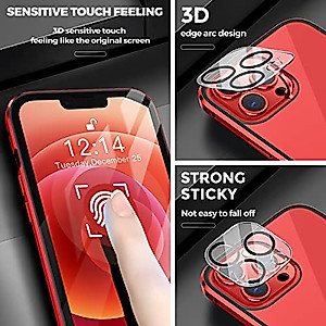 [2023 New Safety Lock+Camera Protector] Magnetic Case for iPhone 12 Pro Max,[100% Screen Sensitivity ][Anti-Peeping Screen Protector] Double Sided 9H Glass Privacy Case for iPhone 12 Pro Max