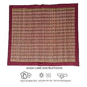 Generic INDIANSTORE4EVERYONE 18 X 18 Inch Hand Made Kusha Grass Aasan for Pooja (Multicolour) -Pack of 3 (Madurkathi River Grass Sedge/Korai)-100% ORGANIC, ys/m