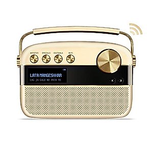 Saregama Carvaan 2.0 Portable Digital Music Player - Sound by Harman/Kardon (with 20,000 Songs) (with WiFi, Champagne Gold Color)