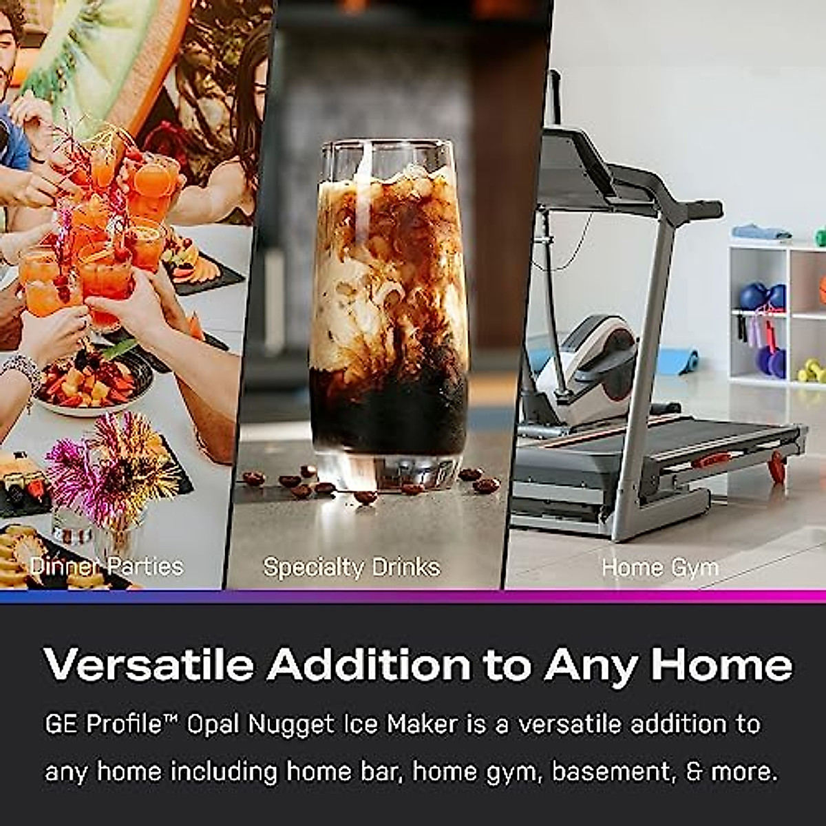 GE Profile Opal 2.0, Chewable Crunchable Countertop Nugget Ice Maker, Scoop included, 38 lbs in 24 hours, Pellet Ice Machine with WiFi & Smart Connected, Stainless Steel