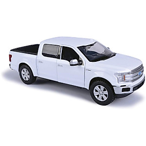 Motormax 2019 Ford F-150 Lariat Crew Cab Pickup Truck Red 1/24-1/27 Diecast Model Car