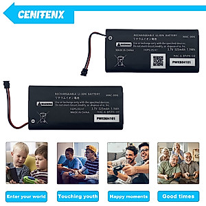 CENIFENX Switch Joycon Battery, 2PCS HAC-006 3.7V 525mAh Replacement for Nintendo Switch Joy-Con Controller Battery, HAC-015, HAC-016 Joy-Con Controller with Repair Tool Kit