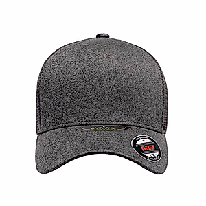 Flexfit unisex adult Flexfit Melange Unipanel Trucker Cap, Dark Grey, Large-X-Large US