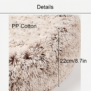 SEAHOME Dog Bed Cat Pet Sofa Cute Bear Paw Shape Comfortable Cozy Pet Sleeping Beds for Small, Medium, and Large Dogs and Cats, Soft Fluffy Faux Fur Cat Cushion Dog Bed (Small 22'' x 22'', Pink)