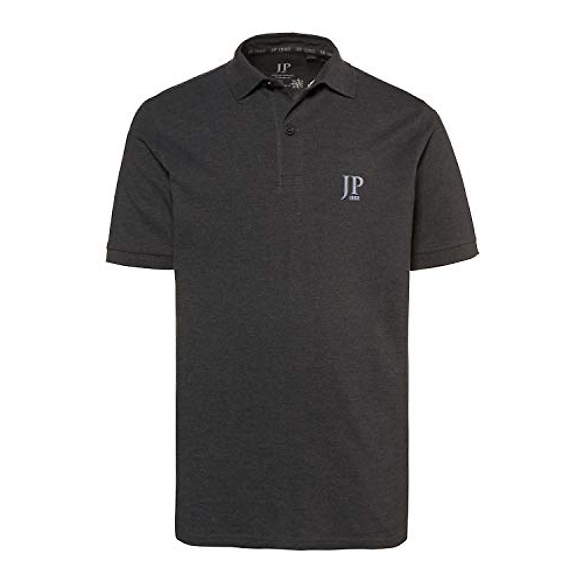 JP 1880 Menswear Big & Tall Plus Size L-8XL 2-Pack Polo Shirts Dark Grey Melange, Black XXXXXX-Large 704317 11