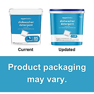 Amazon Basics Dishwasher Detergent Pacs, Fresh Scent, 85 Count (Previously Solimo)
