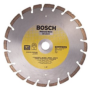 Bosch DB961 Premium Plus 9-Inch Dry Cutting Laser Fusion Segmented Diamond Saw Blade with 7/8-Inch Arbor for Reinforced Concrete