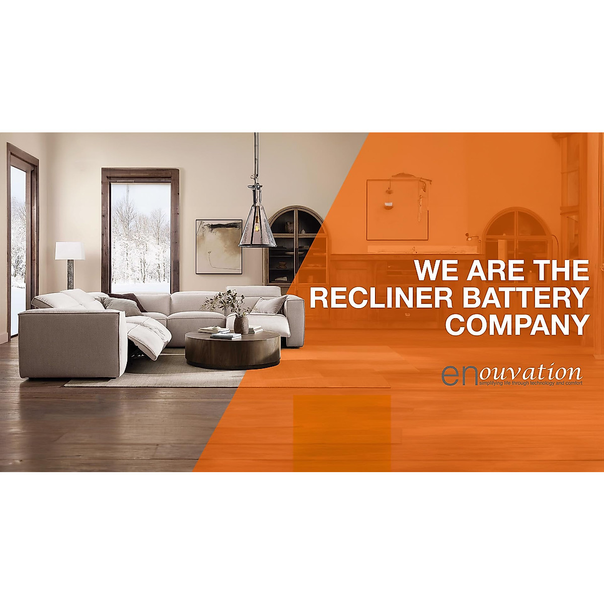 Enouvation E6 Power Pack- 6000mAh Rechargeable Lithium Ion Battery Supply for Power Motion Recliner, Sofa, and Sectional Home Furniture