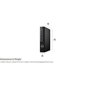 2021 Newest Dell OptiPlex 3080 Micro Form Factor Business Desktop, Intel Core i5-10500T, 32GB DDR4 RAM, 1TB SSD + 2TB HDD, WiFi, HDMI, Bluetooth, Windows 10 Pro (Renewed)