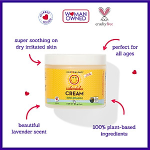 California Baby Calendula Cream | Soothing Baby Cream | Allergy Friendly | Plant-based | Soothes and Moisturizes Irritated, Dry Skin on Face and Body | 4 oz