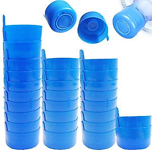 Zddaoole 30 Pack Non Spill Caps,Reusable 55mm 3 and 5 Gallon Water Bottle Snap On Cap,Replacement Non-Spill Anti Splash Water Jug Caps