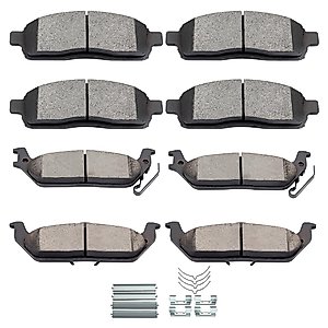Ceramic Brake Pads Kits,SCITOO 8pcs Brakes Pads Set fit for 2004-2008 for Ford for F-150,2006-2008 for Lincoln Mark LT