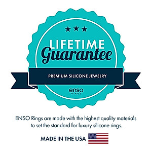 Enso Rings Classic Rise Silicone Ring - Timeless With a Twist - Made in the USA - Comfortable, Breathable, and Safe (Obsidian, 11)