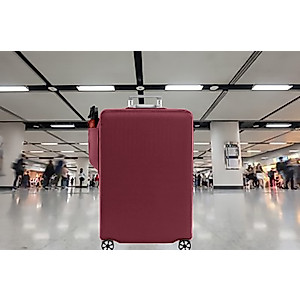 Travel Luggage Cover Red Printed with Pocket Suitcase Cover Fits 26-28 Inch