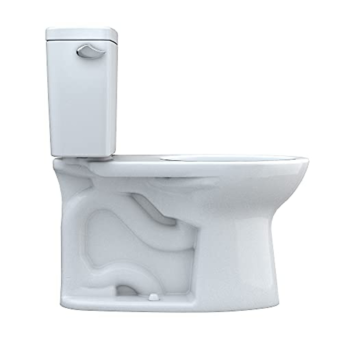 TOTO Drake Two-Piece Elongated 1.28 GPF TORNADO FLUSH Toilet with CEFIONTECT, Cotton White - CST776CEG#01