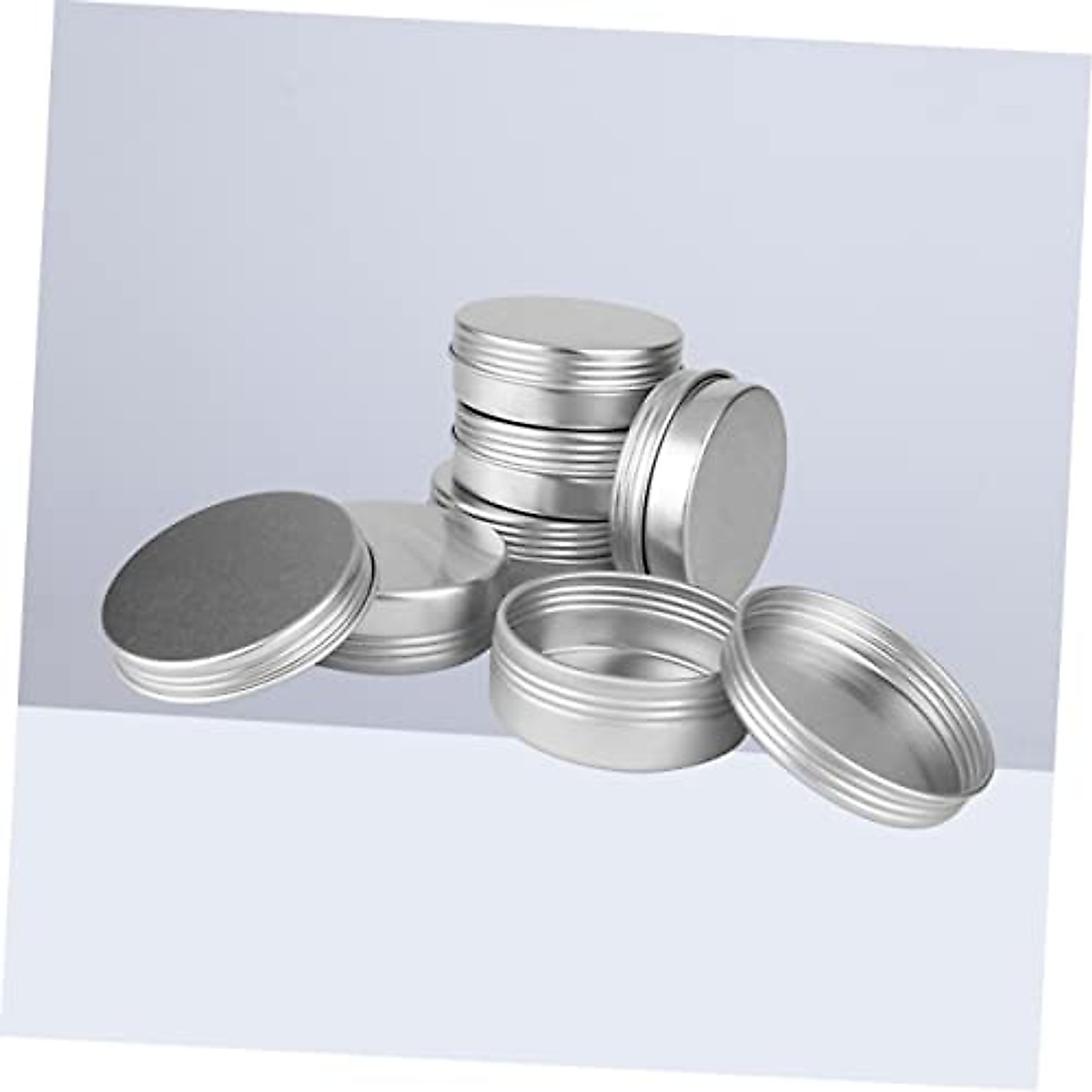 Ciieeo Container with Lid 24pcs Containers with Lids Cream Jars with Lids Empty Tin Cans Tin Cans with Lids Balm Tin Container Screw Tin Cans Empty Cream Jar Metal Tin Container Balsam