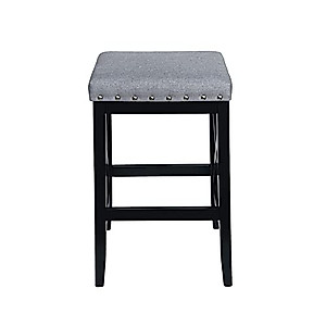 Great Deal Furniture Blair Contemporary Farmhouse Upholstered Fabric Barstools (Set of 2)