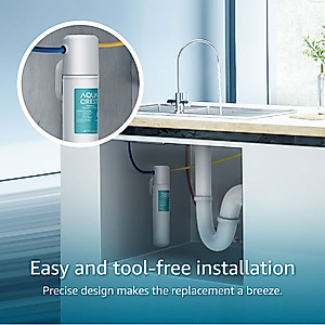 AQUA CREST GXULQR, FQK1R Under Sink Replacement Filter, Replacement for Hexagonal Head GE SmartWater GXULQR, GXULQK and GXK140TNN, 2K Gallons (Pack of 2)