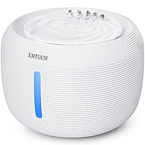 Cat Water Fountain, 85oz/2.5L Cat Fountain Water Bowl Dispenser for Cats Inside, Pet Water Fountain with an Adapter and Filter 2 Flow Modes for Small Dogs Drinking [Ultra-Quiet Version]