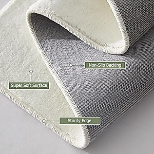 Modern Abstract Runner Rug - Imitation Cashmere Rugs with Rubber Backing Non Skid Laundry Room Rug, Kitchen Carpet Runner Indoor Bathroom Floor Runners