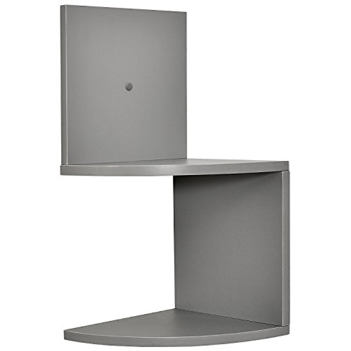 Corner Shelf, Greenco Modern Design 2 Tier Floating Shelves for Walls, Easy-to-Assemble Wall Mount Corner Shelves for Bedrooms and Living Rooms, Gray Finish