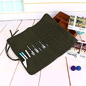 Yosoo Paint Brush Holder, 22 Slots Roll Up Bag Cases Canvas Paint Brush Pouch for Student Artist Draw Pen Watercolor Oil Brush