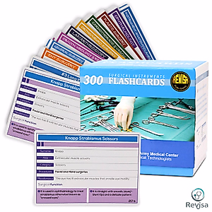 Surgical Instrumentation Flash Cards for Technologists Exam, Medical Students, Operating Room Nurses - Illustrated Instrument Index Cards for General Surgery Ob/GYN Cardio ,Orthopedics, Vascular 2