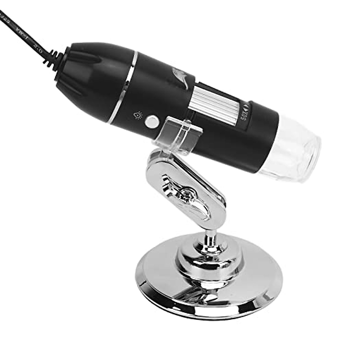 USB Digital Microscope 50X to 1600X, 8 LED Magnification Endoscope Camera, Handheld HD Inspection Microscope with Stand, Compatible for Android Phone Laptops