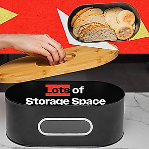 ANGORA BRANDS Bread Boxes - Wooden Bread Box - Stylish Bread Keeper - Bread Boxes for Kitchen Counter - Reliable Bread Storage Box - Modern Bread Box - Bread Box by Knivi