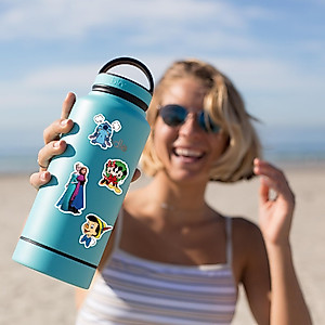 100pcs Disney Cartoon Stickers Gifts for Kids Girl, Cute Princess Waterproof Vinyl Decal for Teen Laptop Water Bottle Bike Guitar Phone Skateboard Luggage (100 Cartoon)