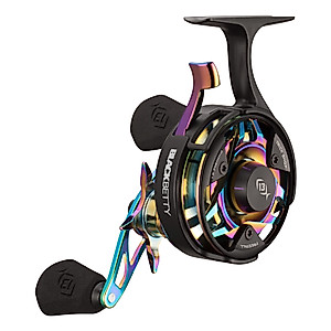 13 FISHING - Freefall Carbon - Trick Shop Edition 2022 - Inline Ice Fishing Reel - 2.5:1 Gear Ratio - Right Hand Retrieve - BBCFFTS222.5-RH