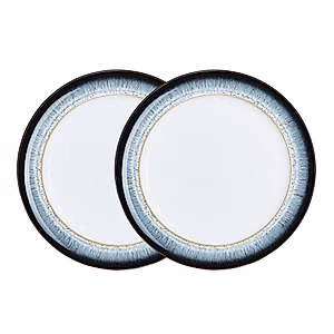 Denby 199048805 Halo 2 Piece Dinner Plate Set, Stoneware